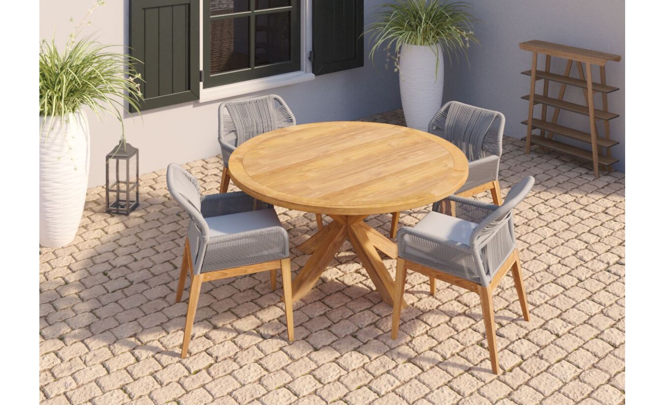Teak Tuintafel Rond