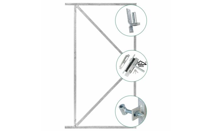 Metalen / IJzeren deurframe compleet voor zelfbouw schuttingdeur ...